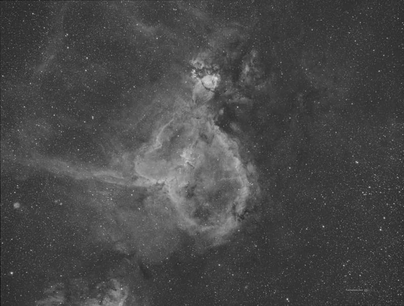 Wide Field Test IC1805 Ha - Astrophotography by Carballada