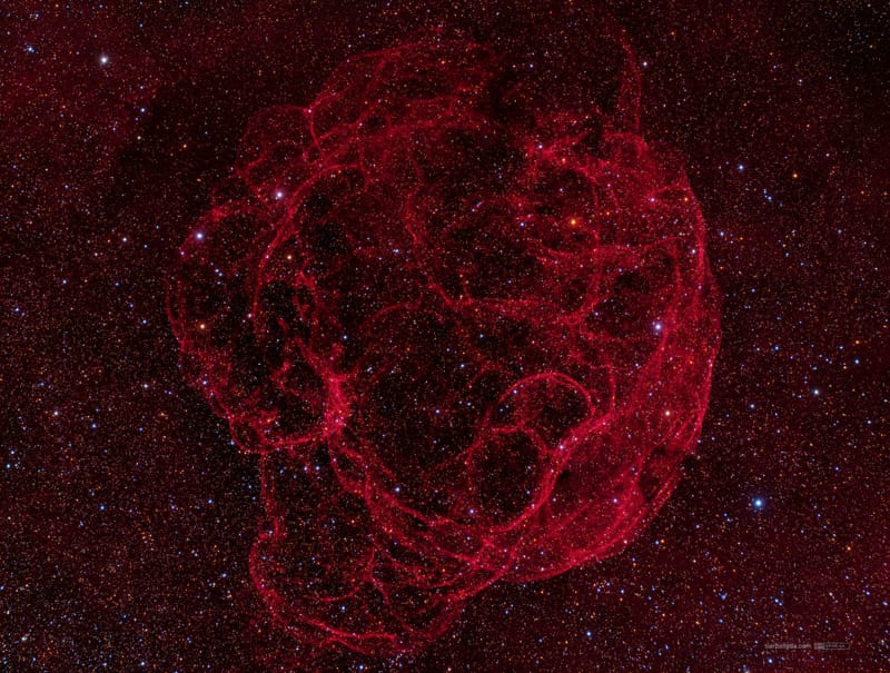 Simeis 147 (Spaghetti Nebula) RGB + Ha - Astrophotography by Carballada